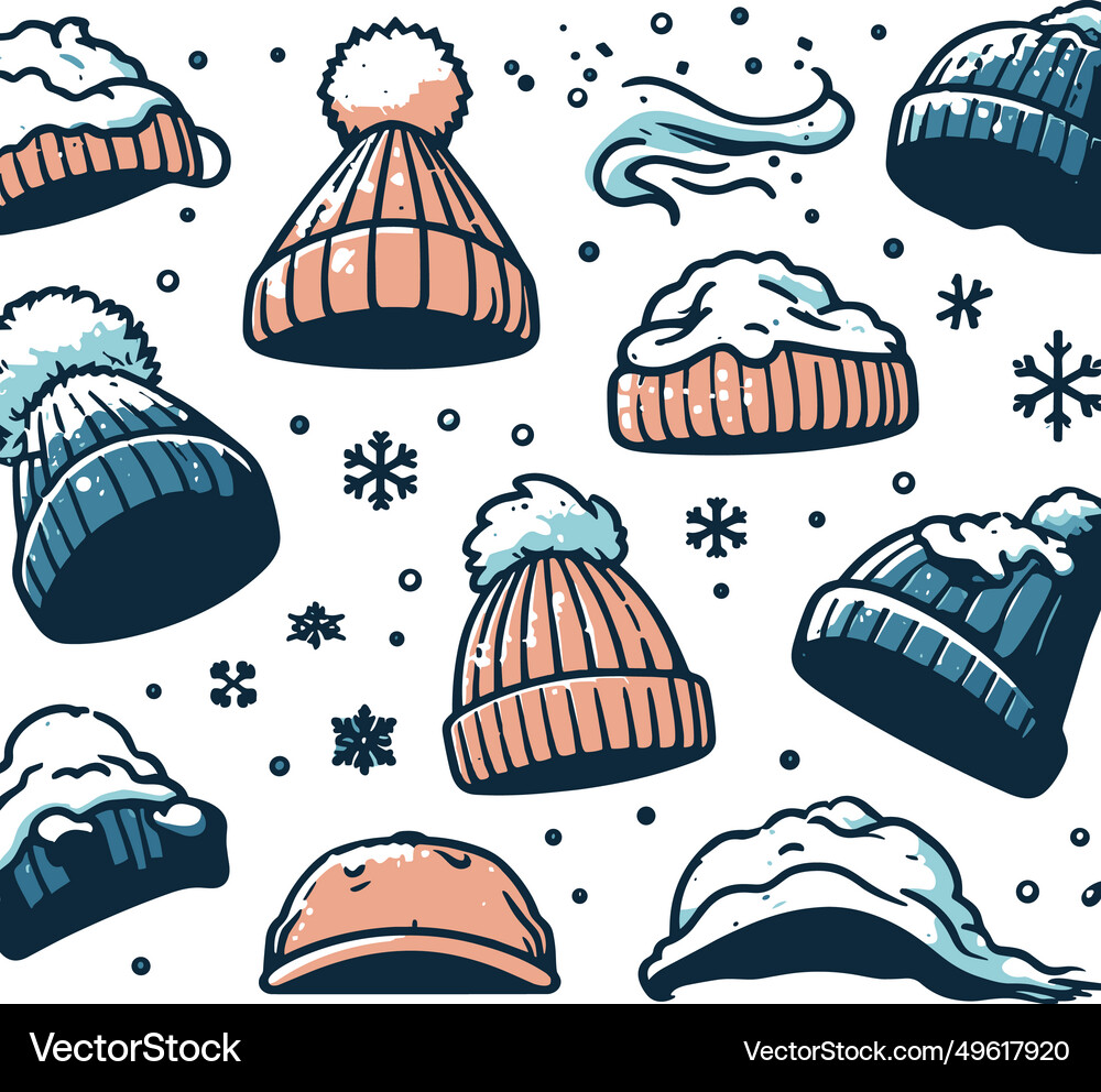 Winter cute accessories Royalty Free Vector Image