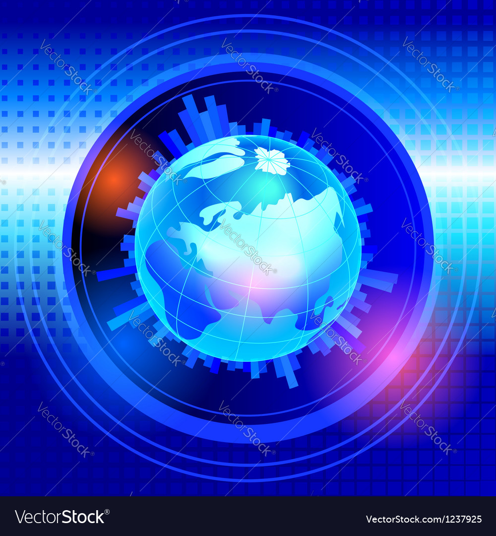 Background with globe Royalty Free Vector Image