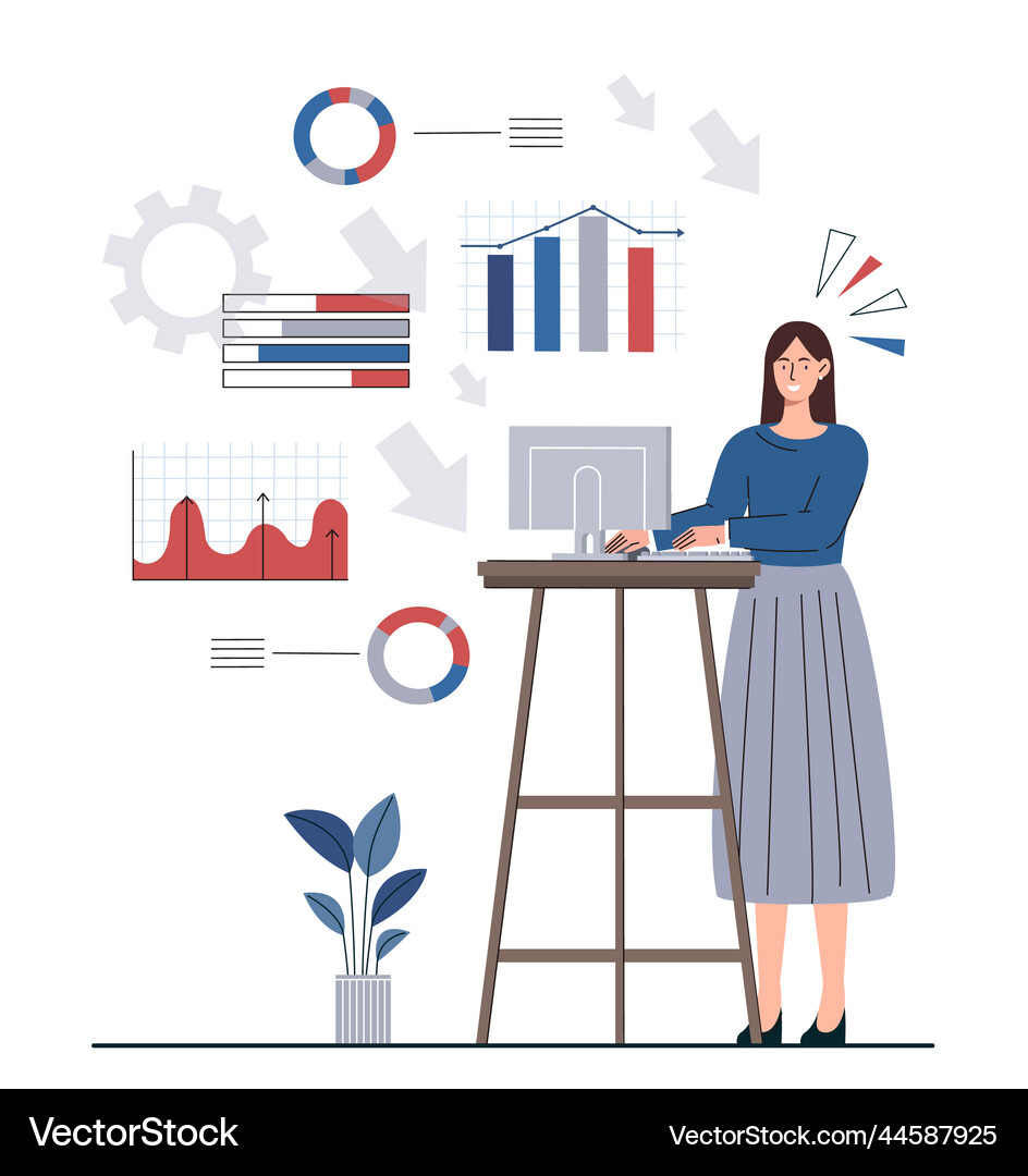 Business woman concept Royalty Free Vector Image