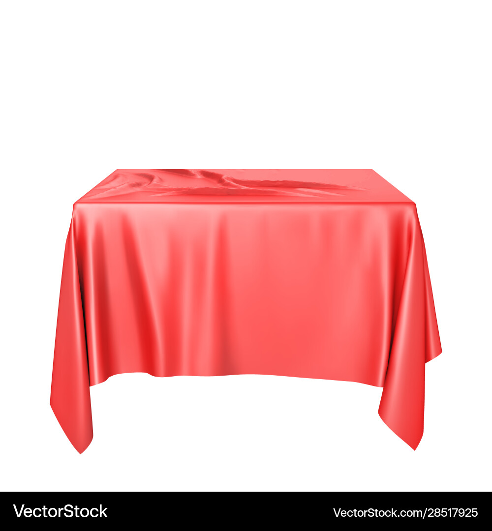 Cloth on a square pedestal isolated white Vector Image