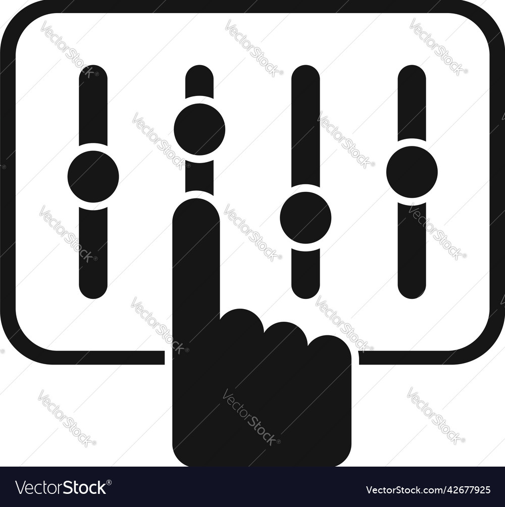 Equalizer control icon simple remote Royalty Free Vector