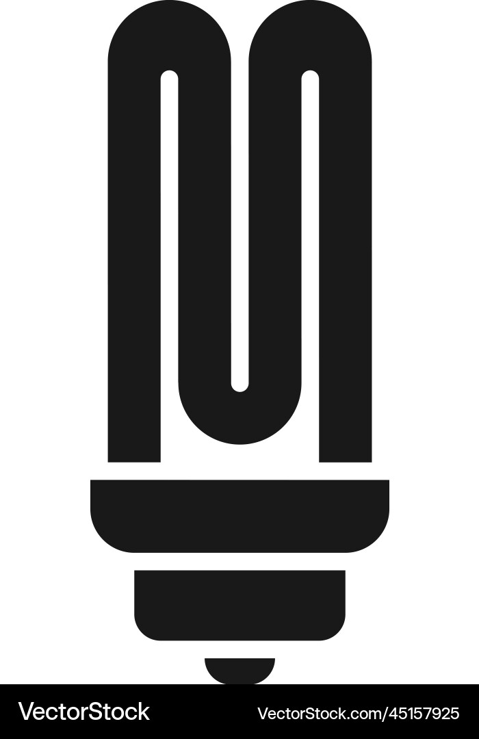 Fluorescent lamp icon black electric power light Vector Image