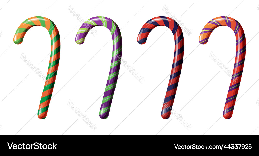 Striped Peppermint Candy Canes 15" PEPPERMINT TREE Linear Striped