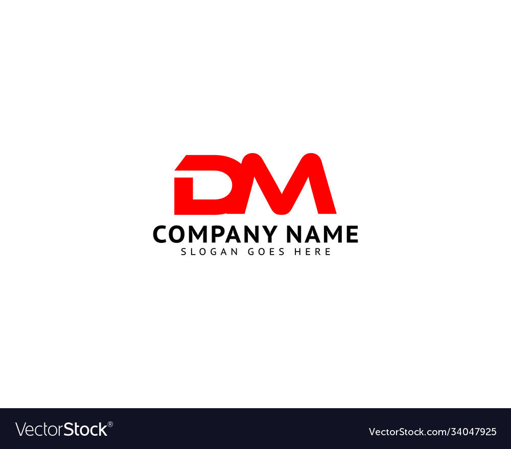Initial letter dm logo template design Royalty Free Vector
