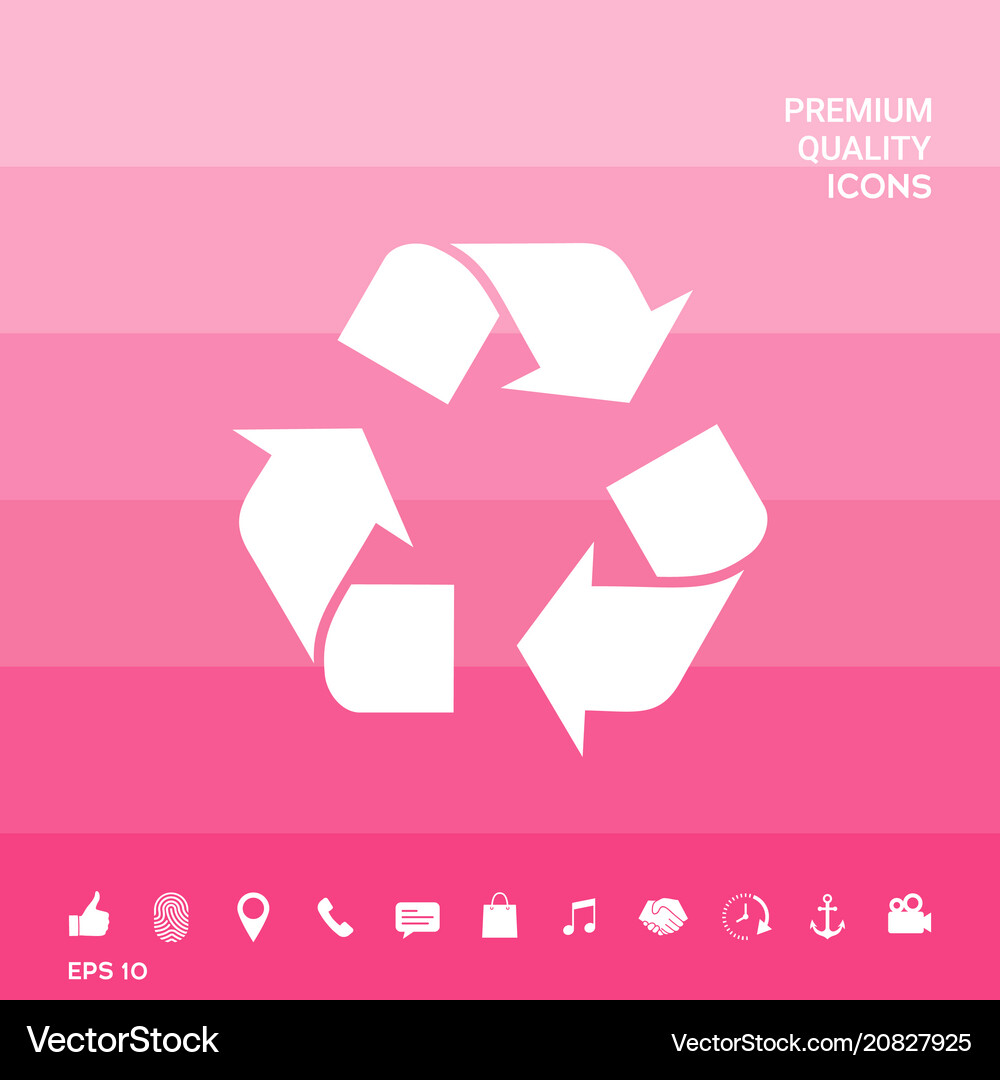 Recycle sign isolated on white background Vector Image