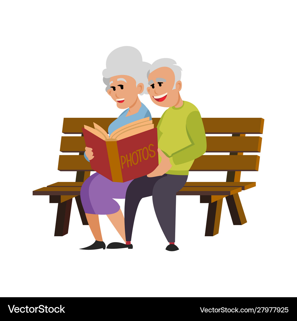 Their hands white nice couple old people Vector Image