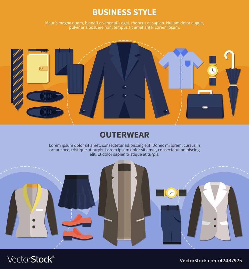 Two clothes composition set Royalty Free Vector Image