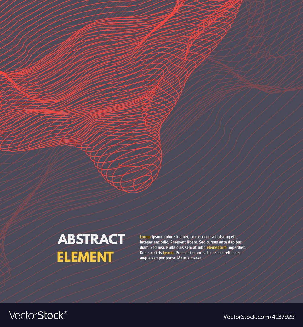 Wireframe abstract wave Royalty Free Vector Image