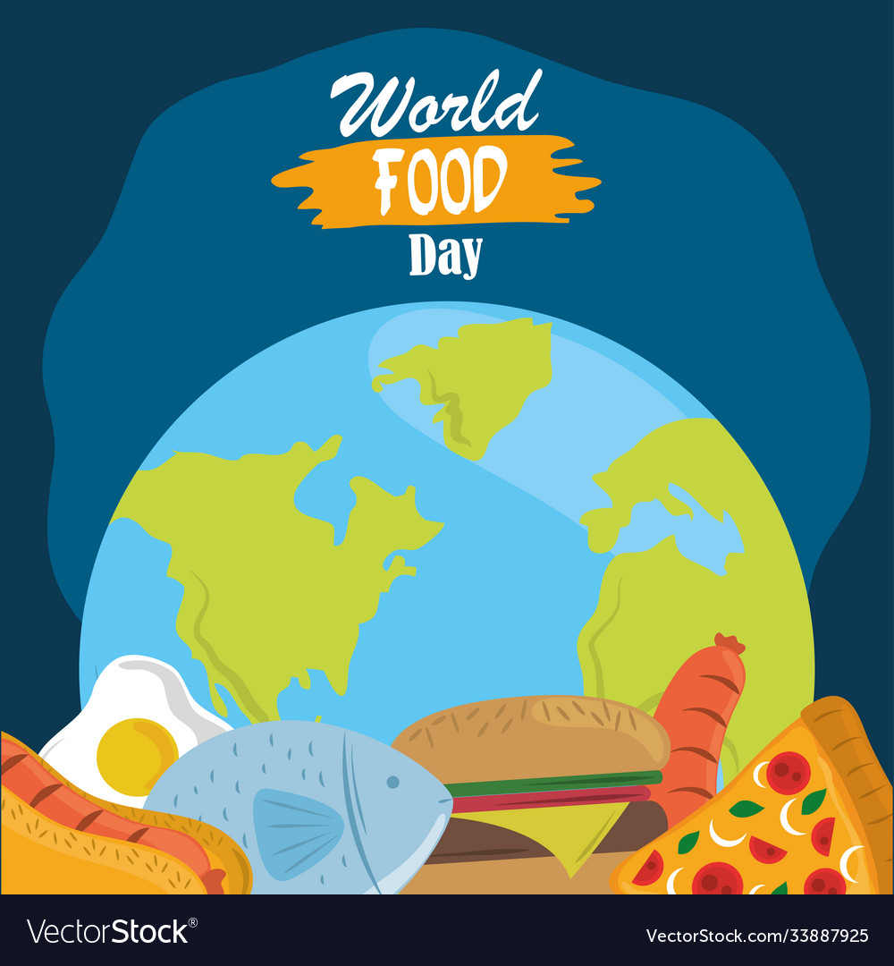 World food day healthy lifestyle meal planet Vector Image