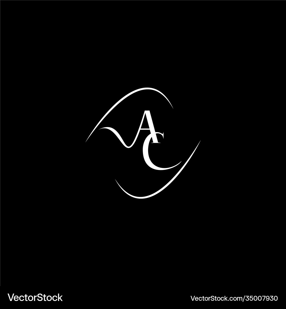 A c letter logo creative design on black color Vector Image