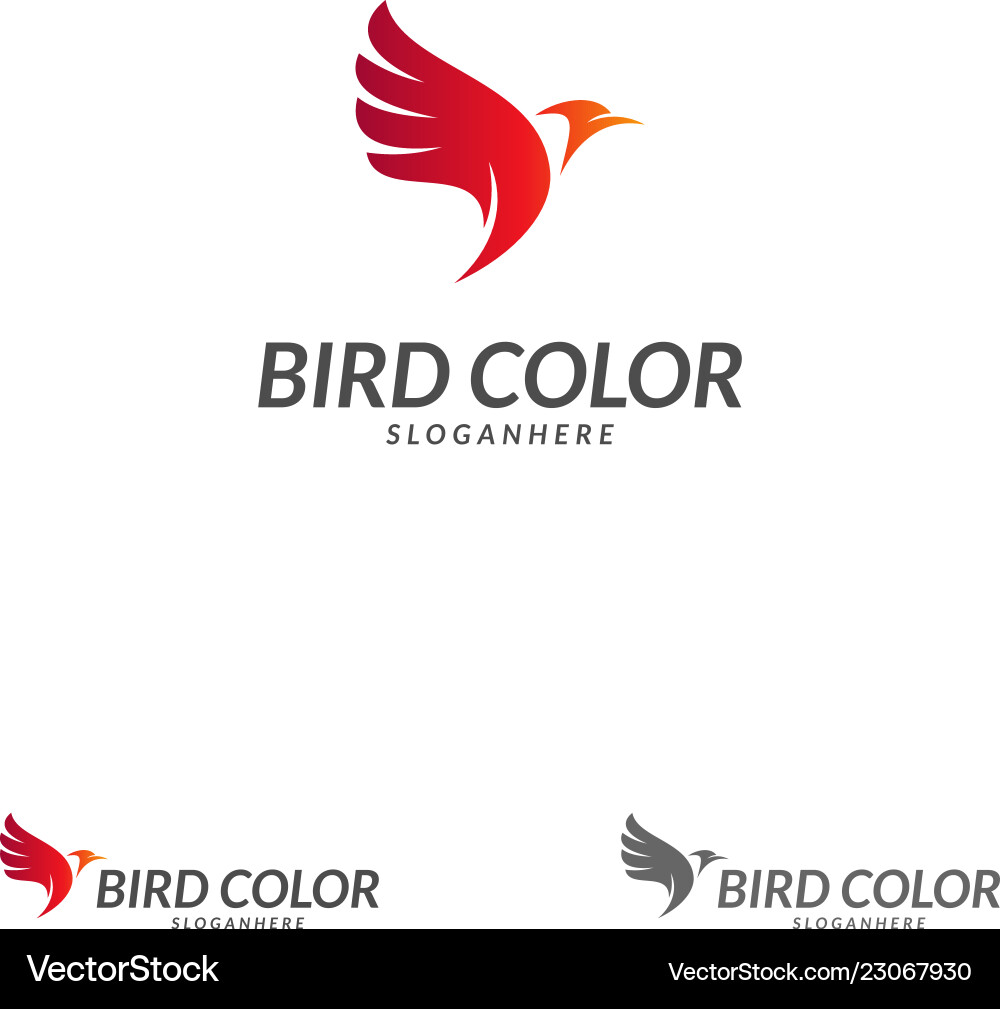 Bird logo flying logo design template dove Vector Image