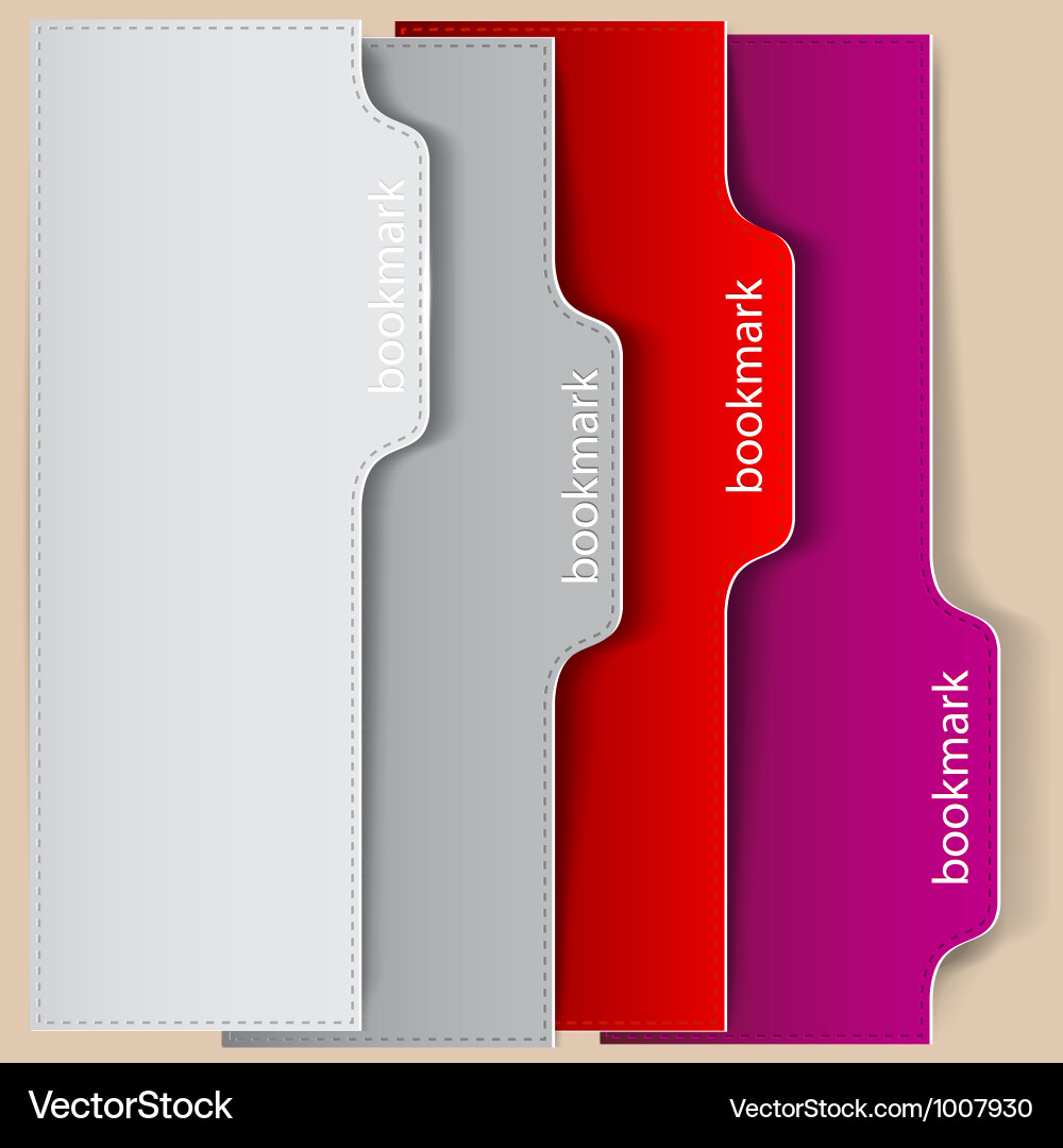 Colorful bookmarks and banners with place for text