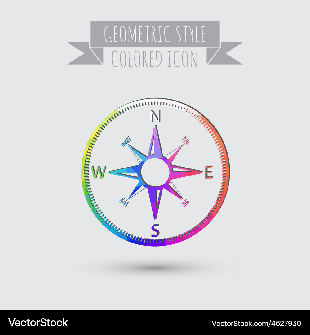 Compass icon orienteering traveling or camping Vector Image