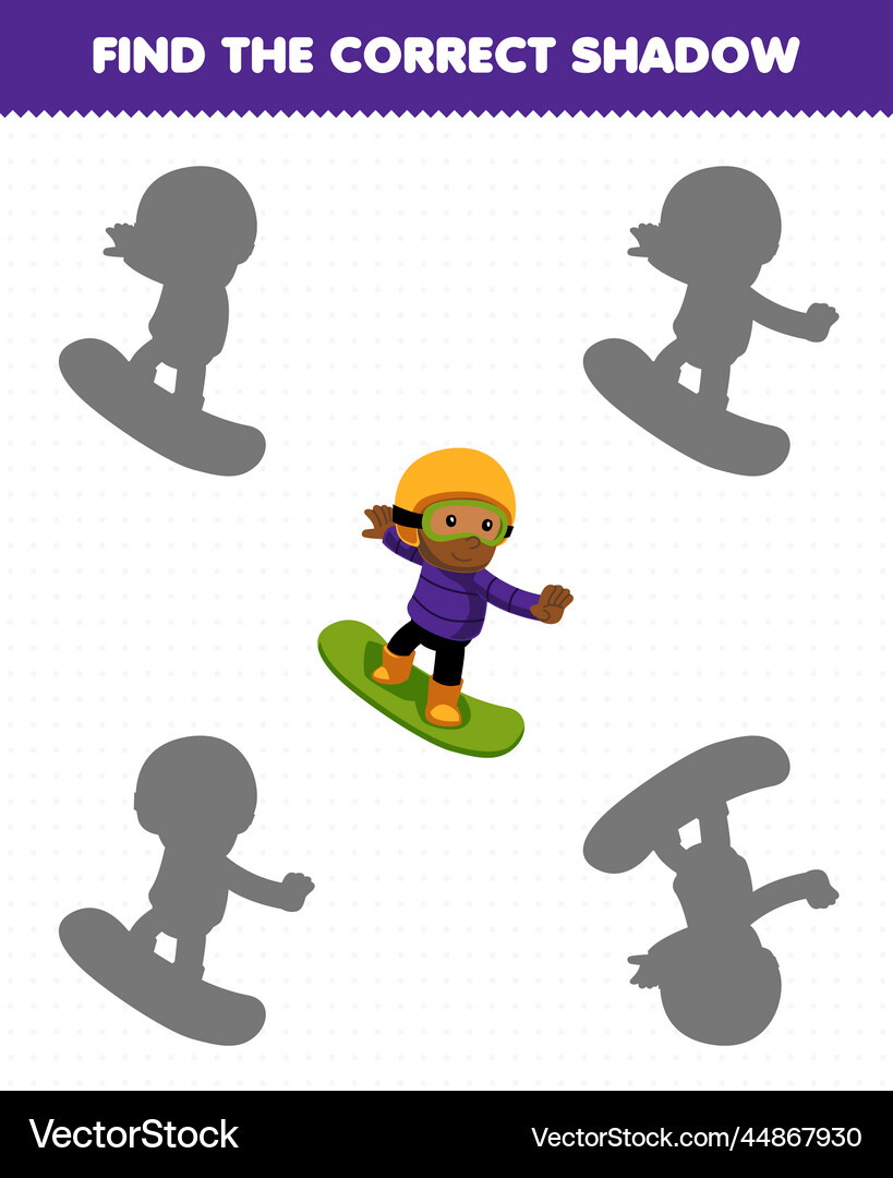 Education game for children find the correct Vector Image