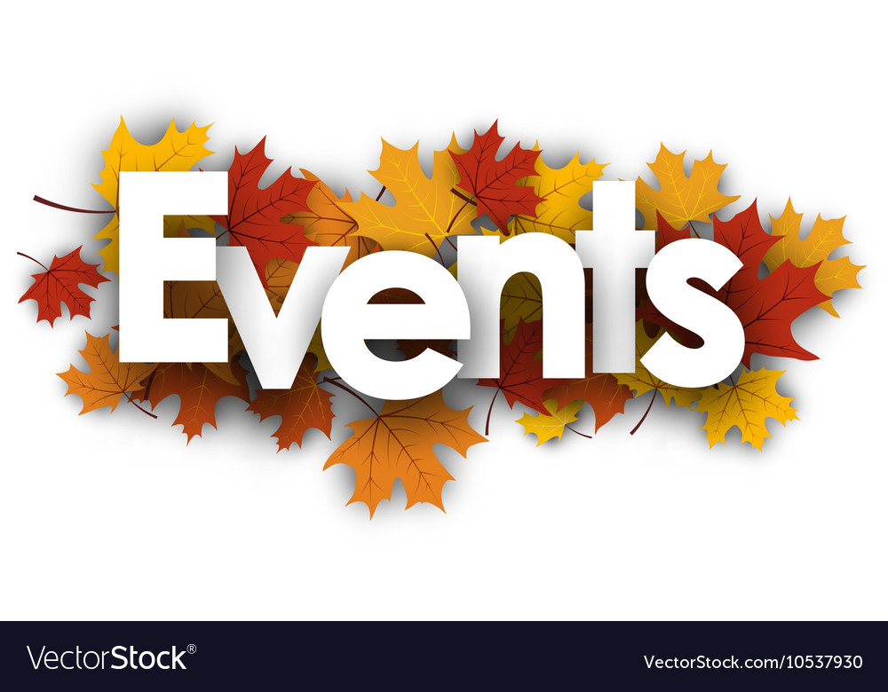 Events background with maple leaves Royalty Free Vector