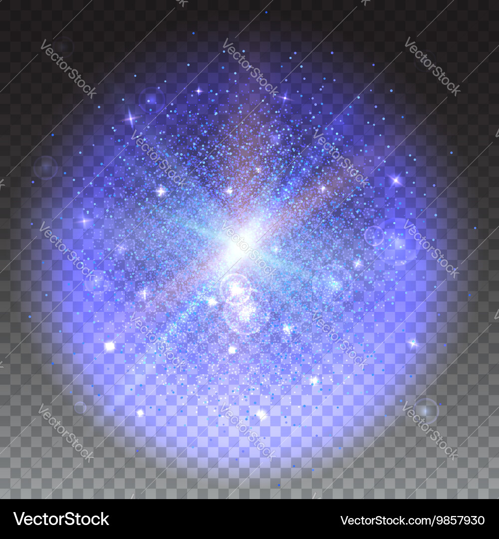 Glowing ball with particles Royalty Free Vector Image