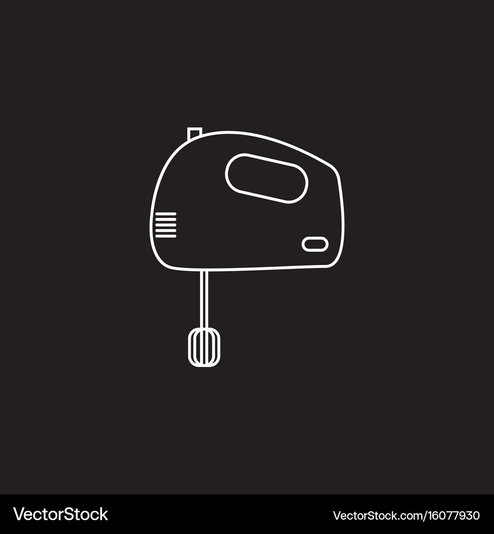 Hand mixer line icon outline sign Royalty Free Vector Image
