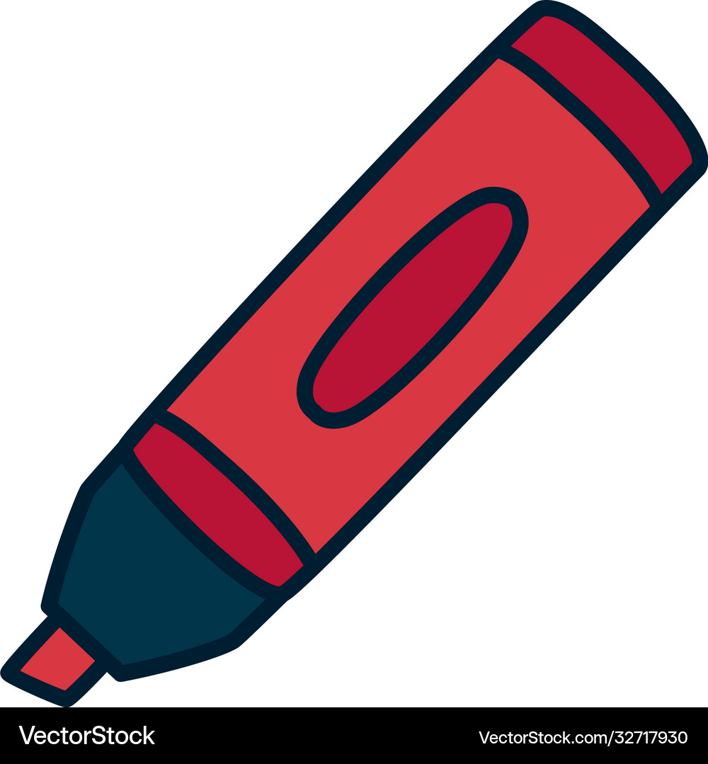 Highlighter pen icon fill and line style Vector Image