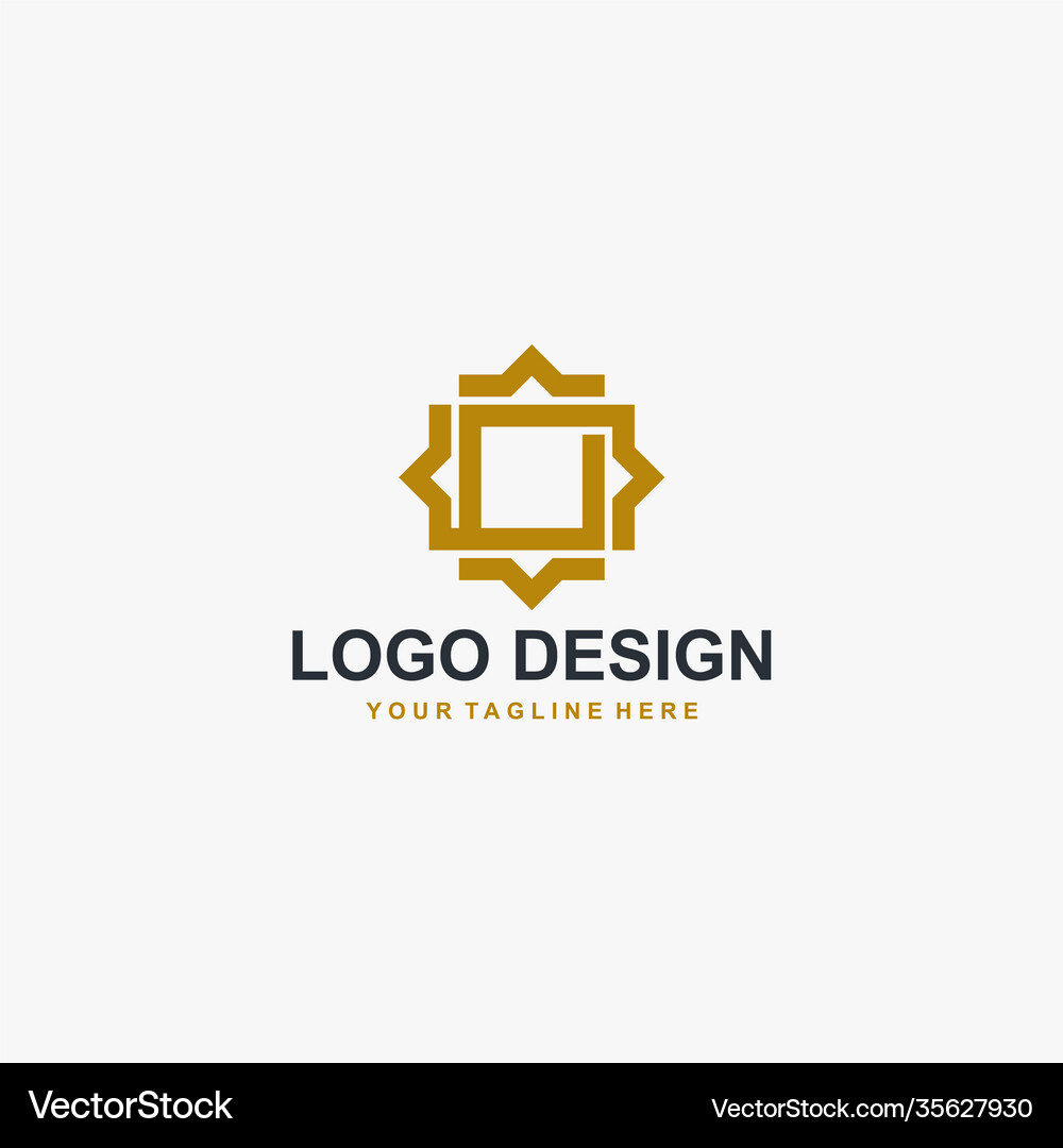 Islamic ornament logo design mosque abstract icon Vector Image