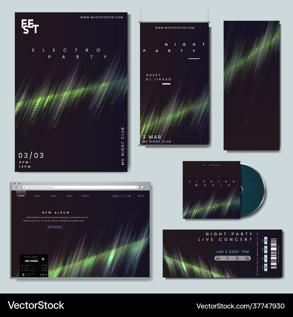 Promotional layout set Royalty Free Vector Image