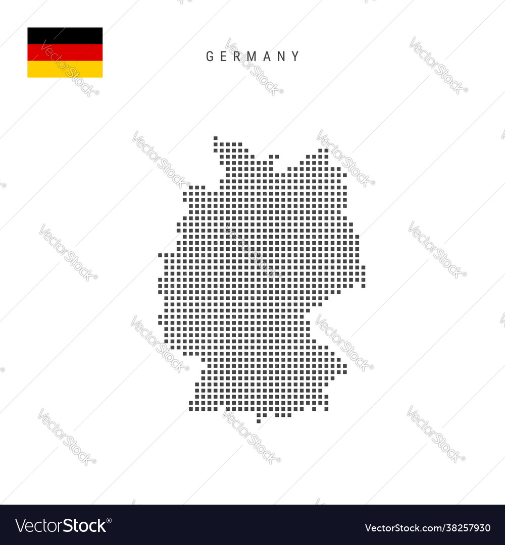 Square dots pattern map germany german dotted Vector Image