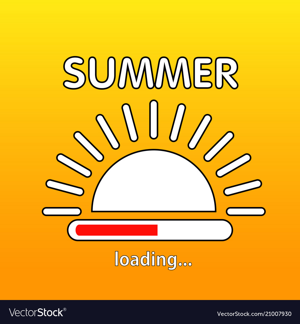 Summer is loading Royalty Free Vector Image - VectorStock