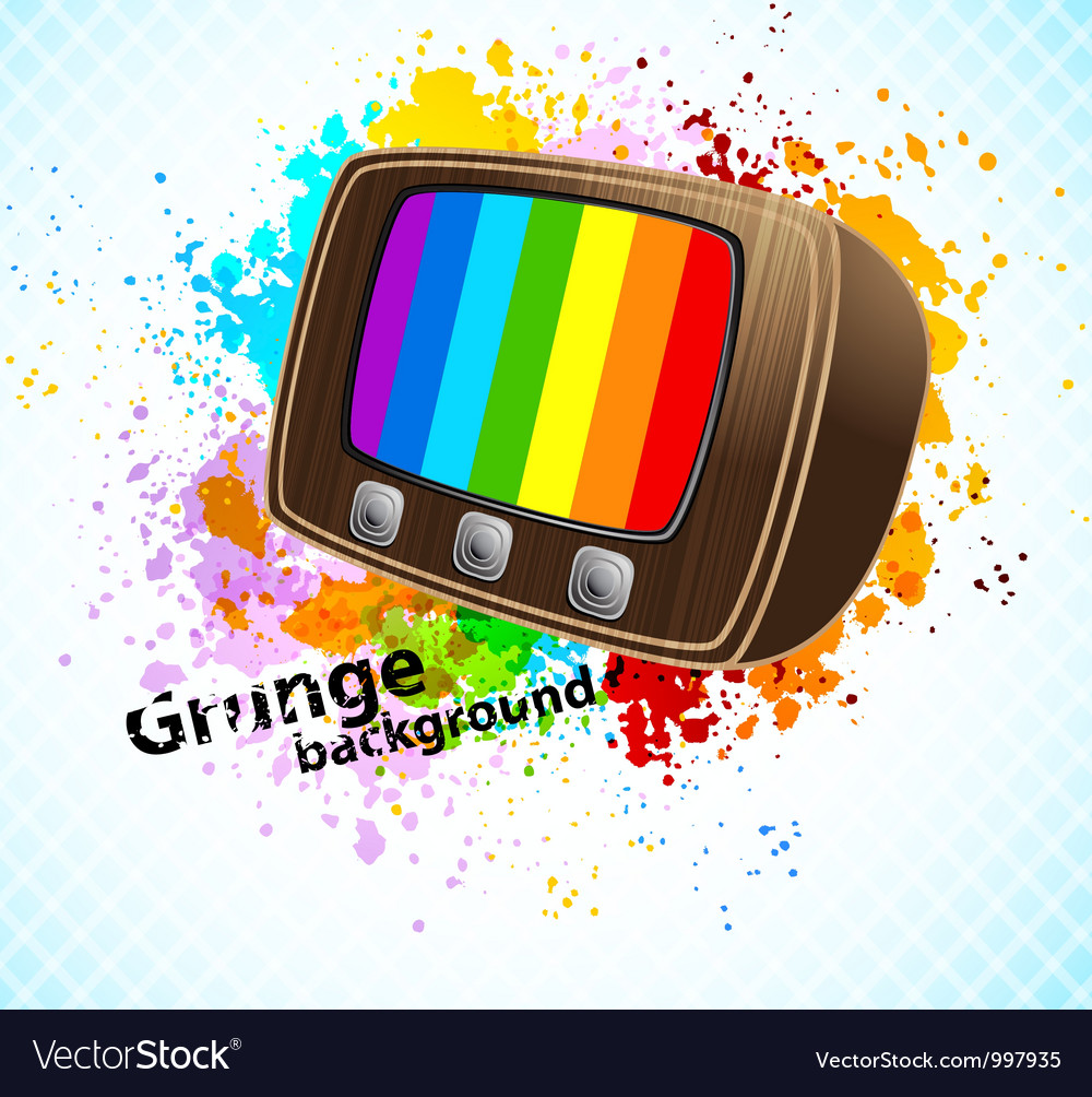 Background with tv Royalty Free Vector Image - VectorStock