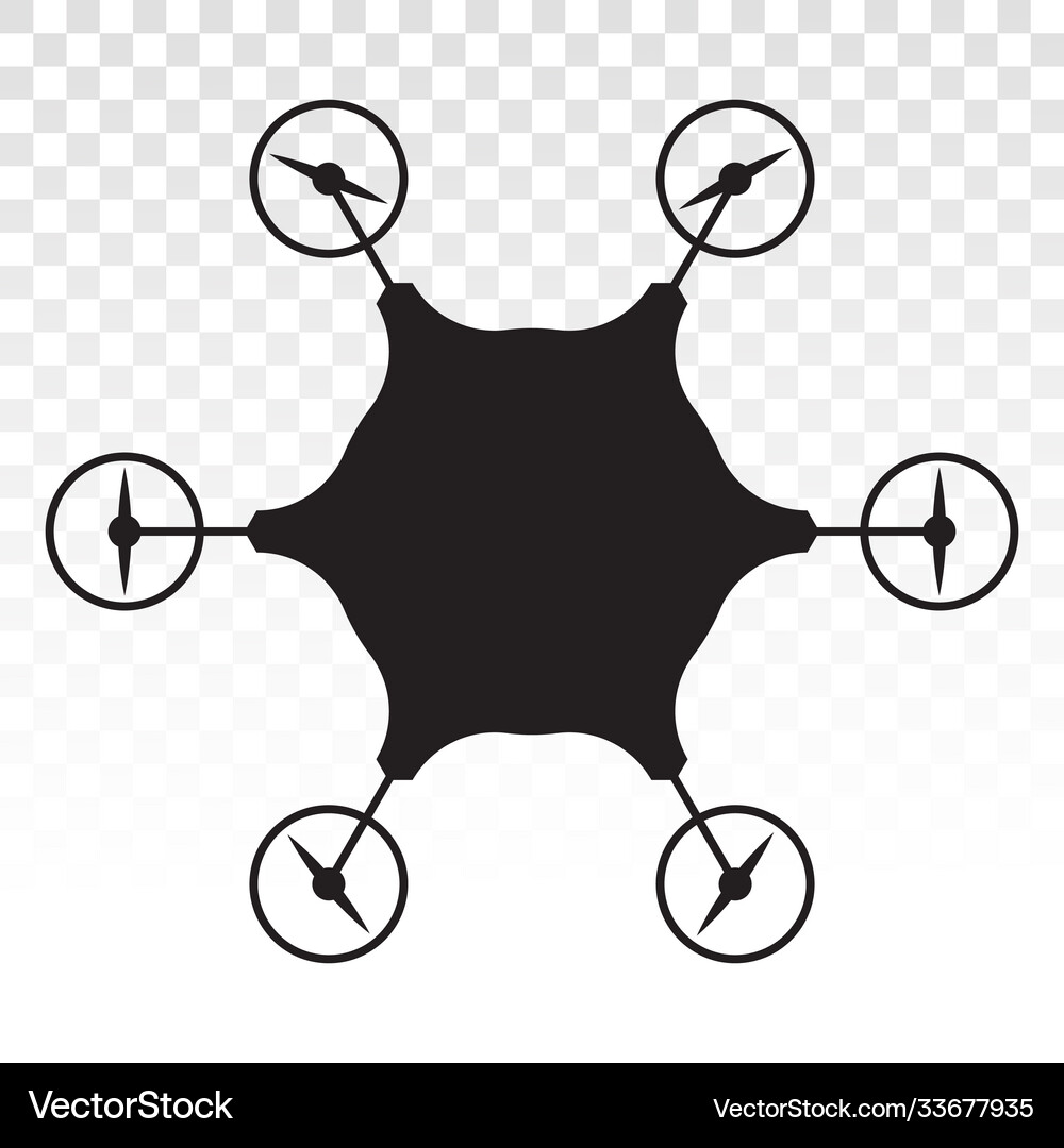 Civilian aerial drone flat icon for apps Vector Image