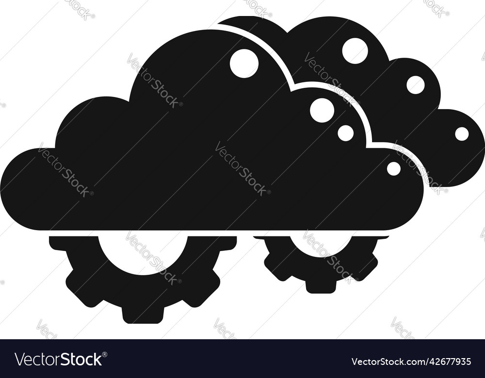 Data cloud control icon simple business Royalty Free Vector