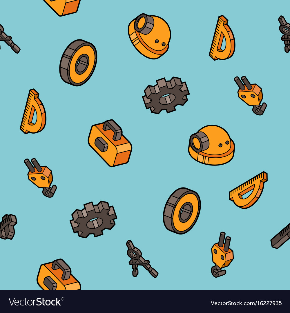 Engineering flat outline pattern Royalty Free Vector Image