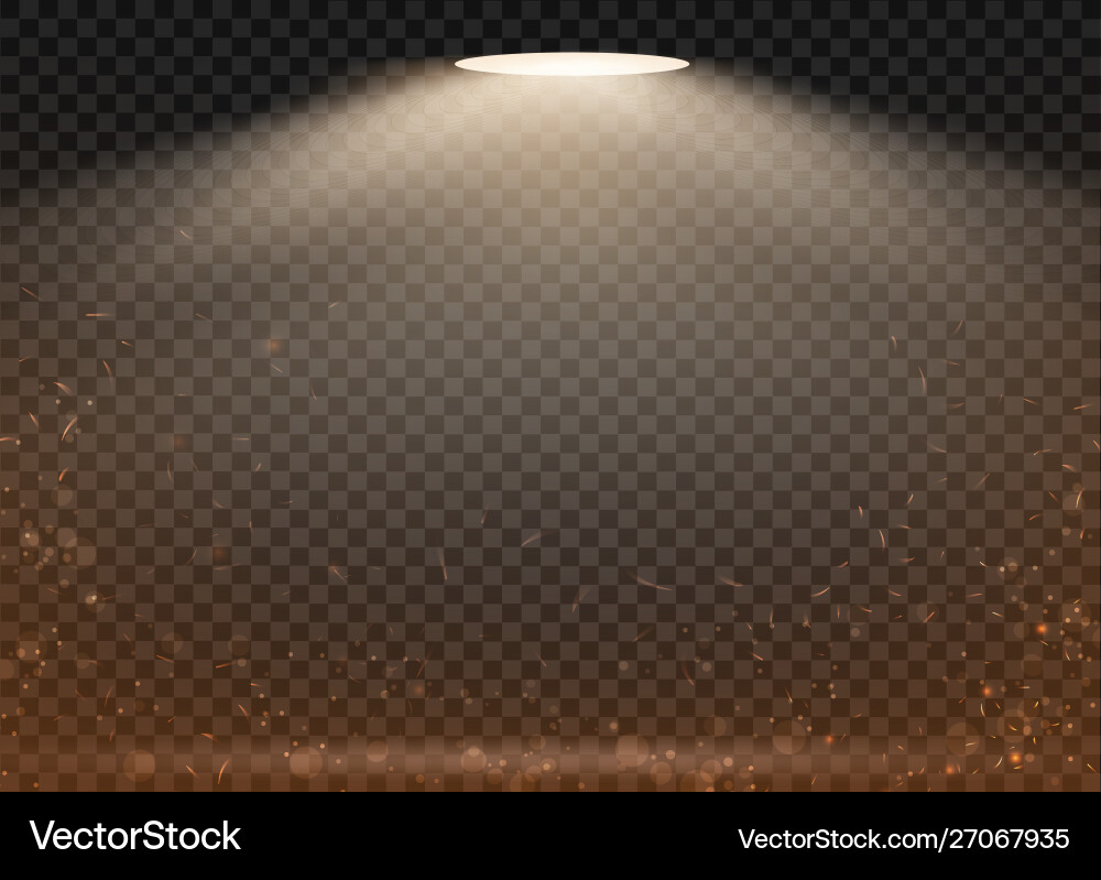 Light lamp and smoke isolated on transparent Vector Image