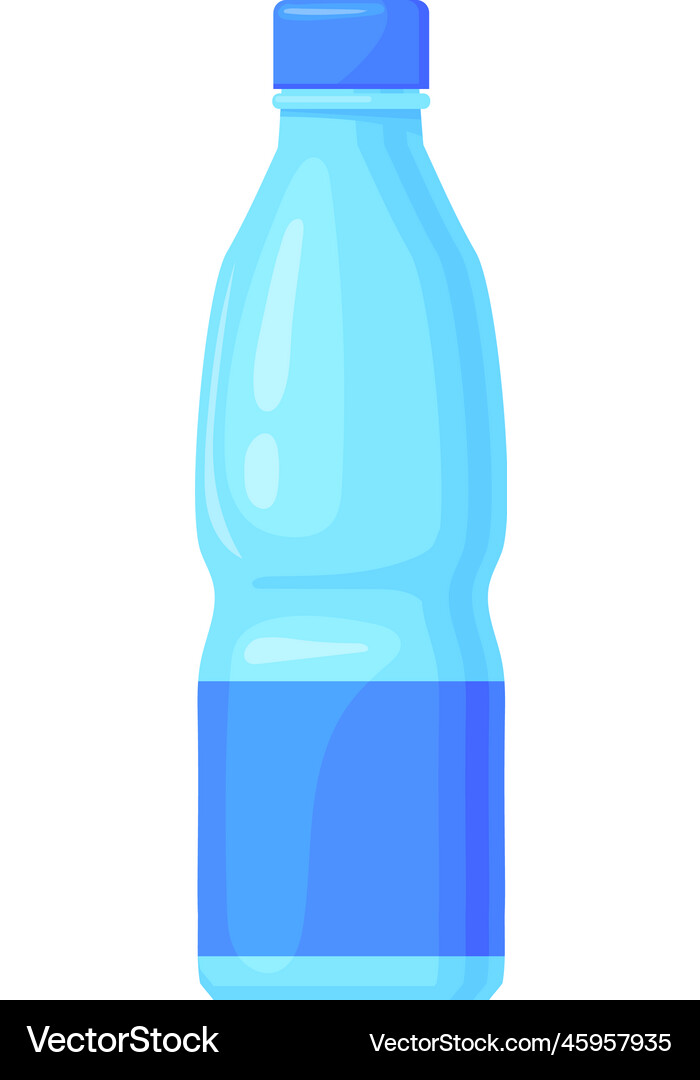 Mineral water bottle cartoon plastic container Vector Image