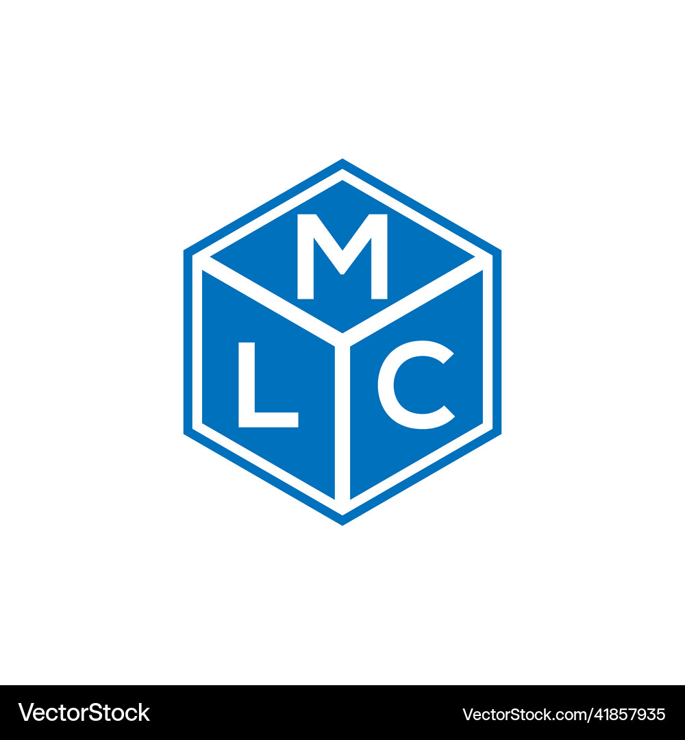 Mlc letter logo design on black background Vector Image