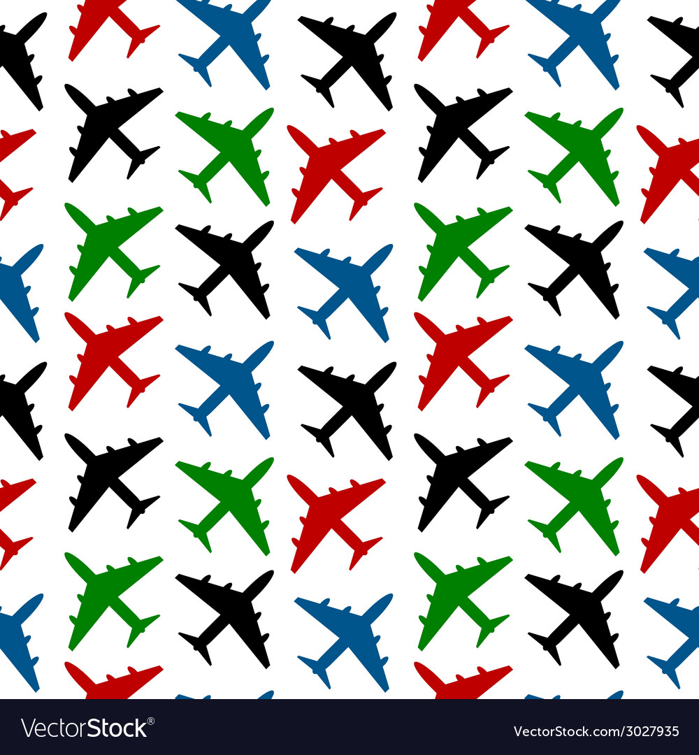Plane seamless pattern Royalty Free Vector Image