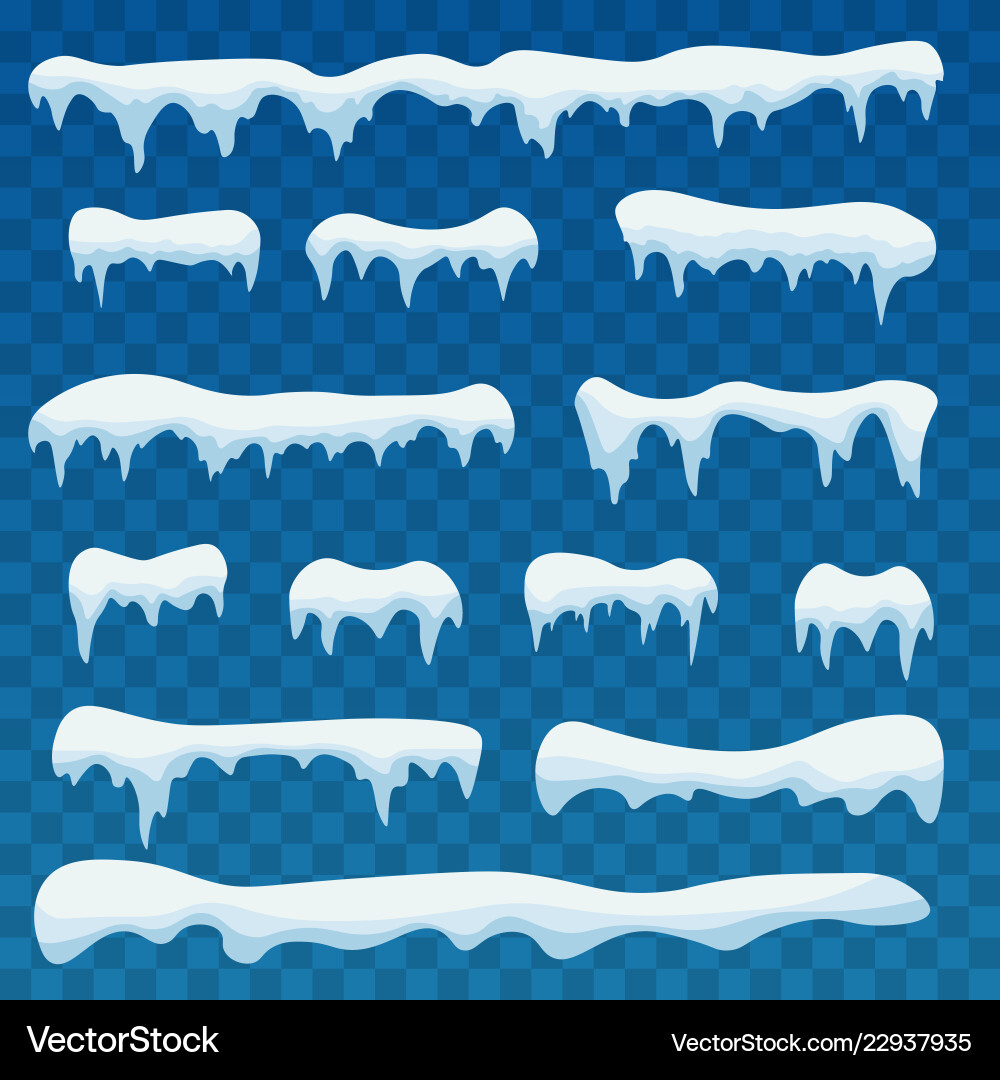 Set of ice caps Royalty Free Vector Image - VectorStock