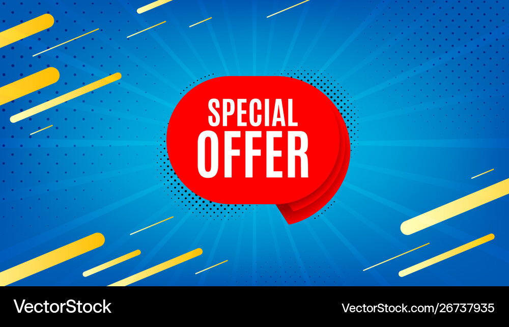 Special offer badge discount banner shape Vector Image