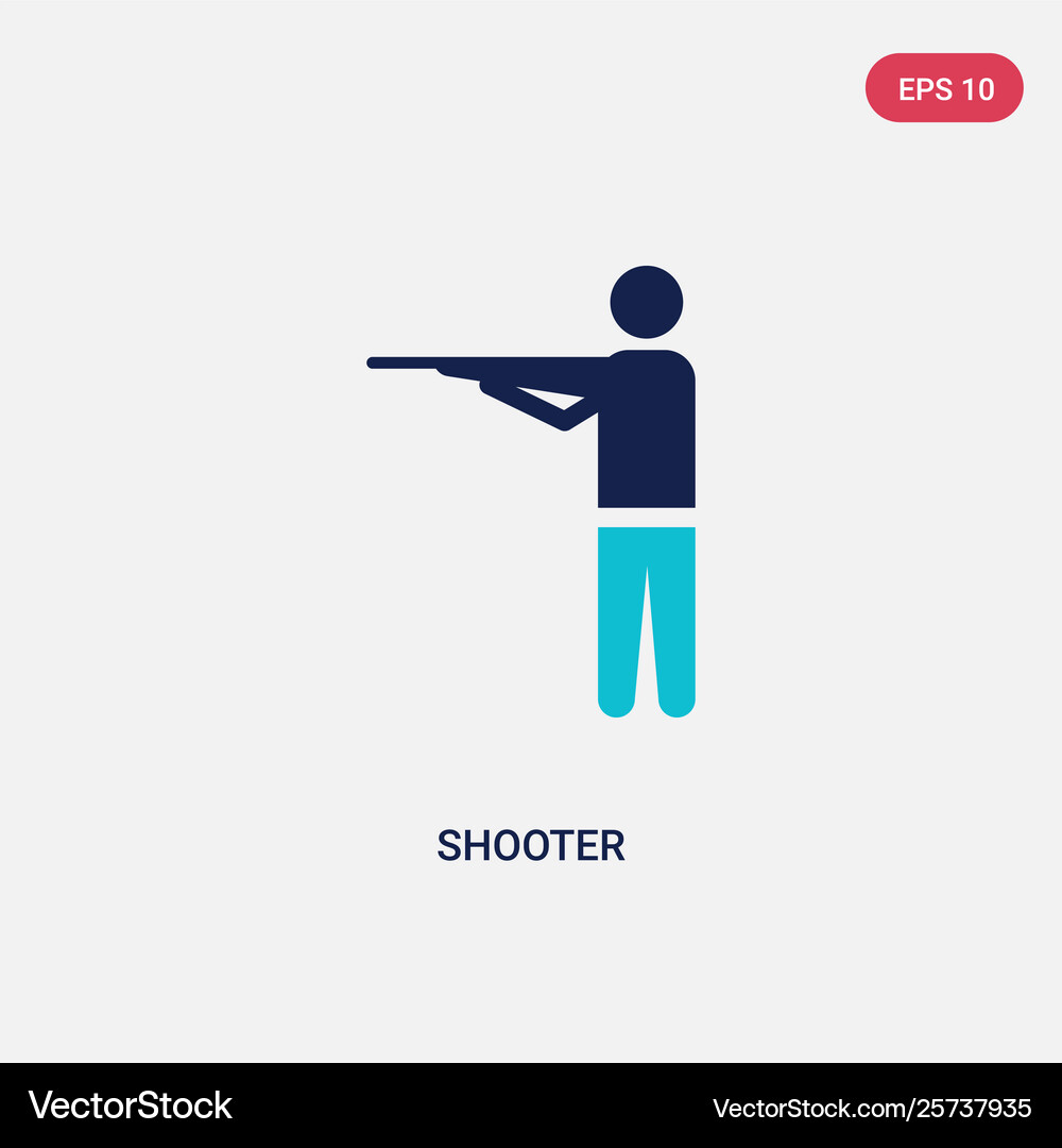 Two color shooter icon from entertainment Vector Image