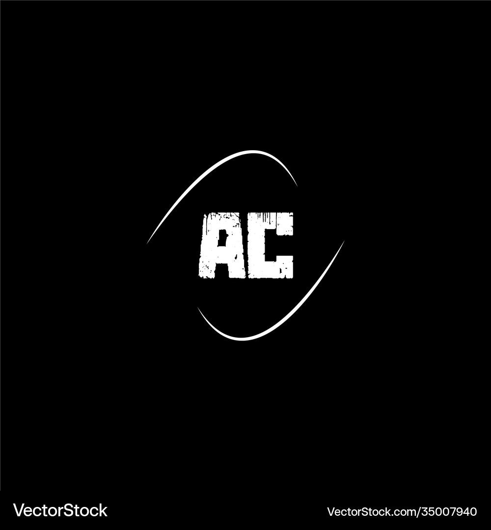 A c letter logo creative design on black color Vector Image