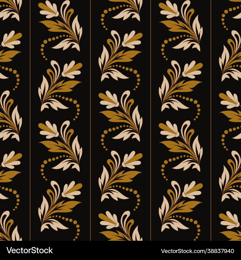 Classic baroque floral ornament Royalty Free Vector Image