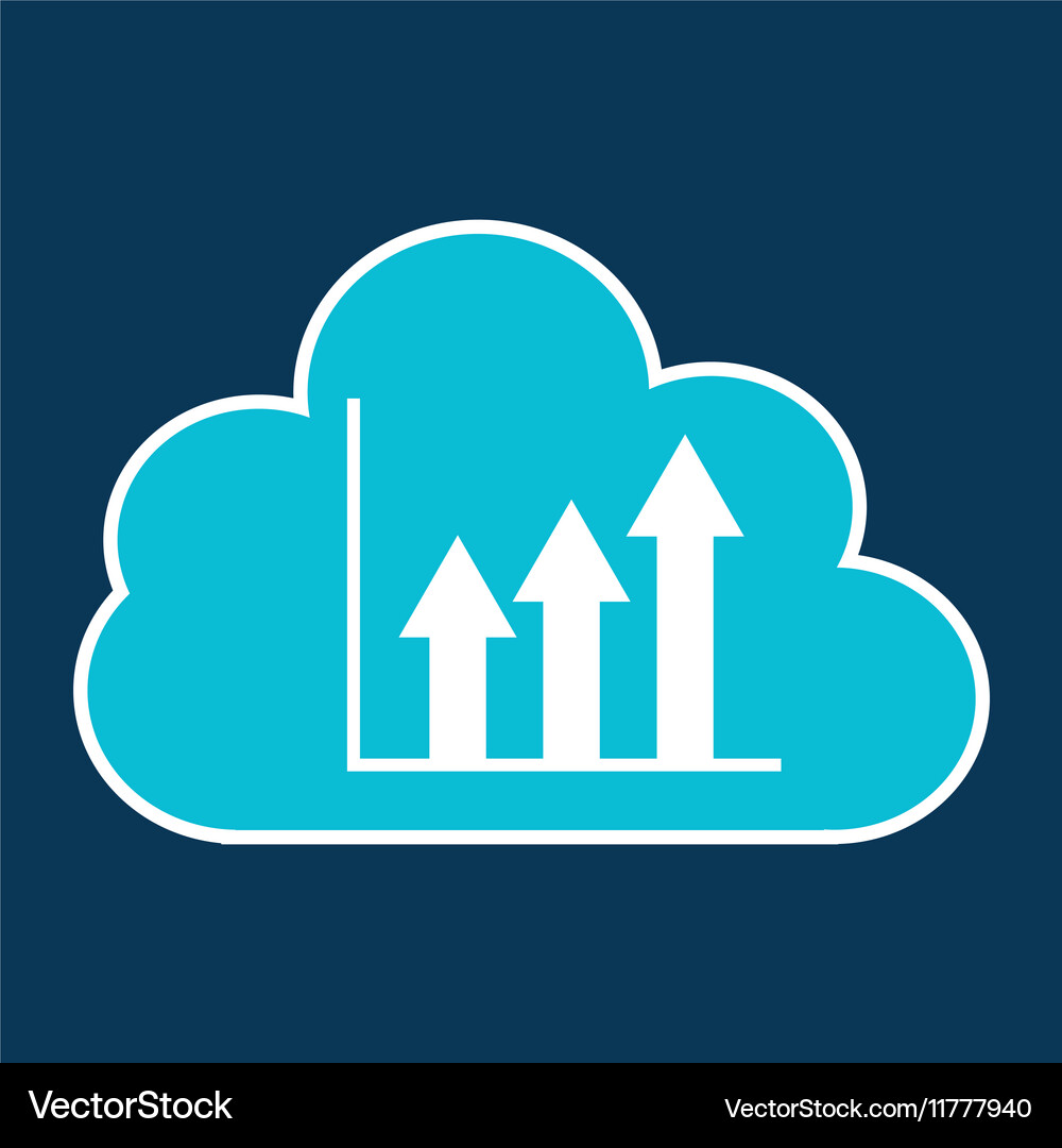 Cloud code developing chart diagram Royalty Free Vector