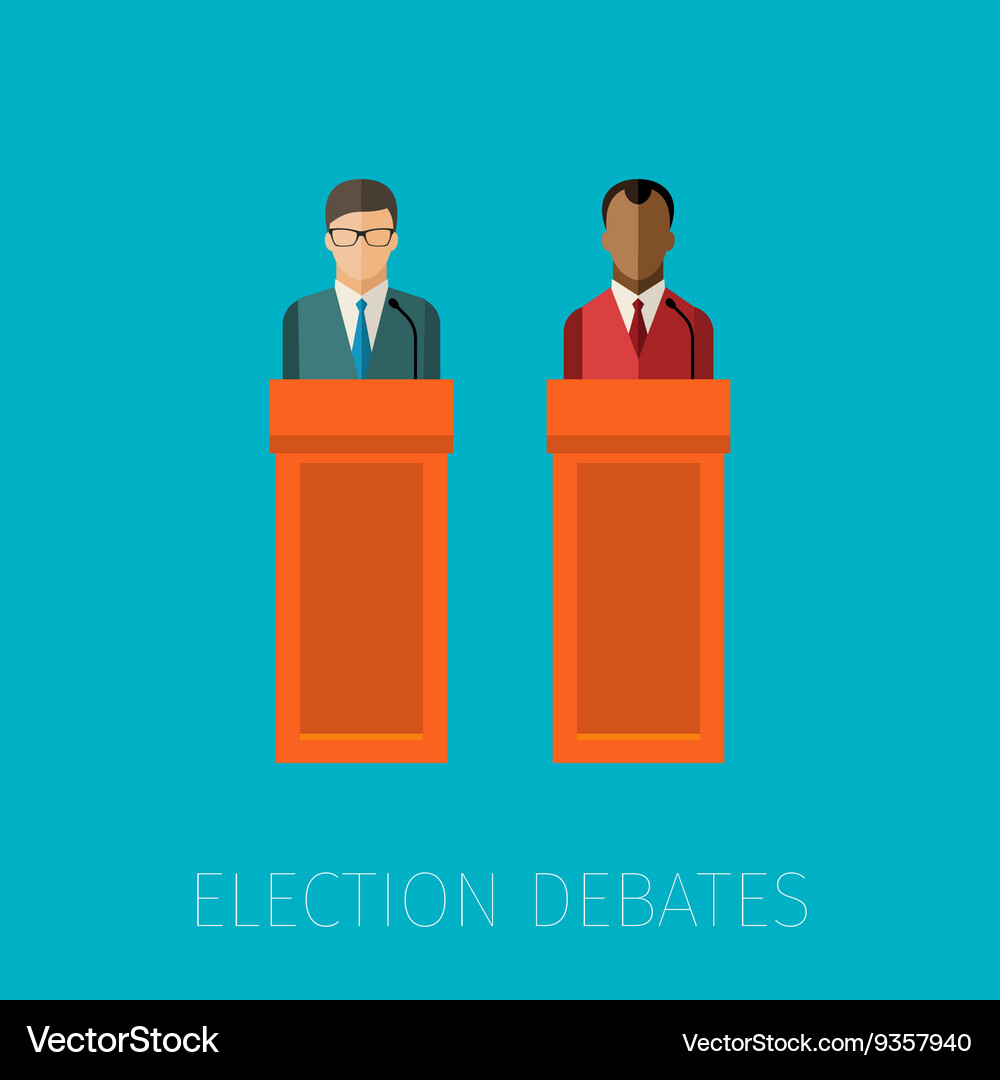 Concept of election debates Royalty Free Vector Image