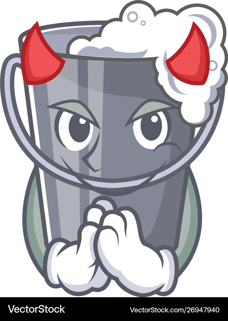 Devil soapy water in character shape Royalty Free Vector