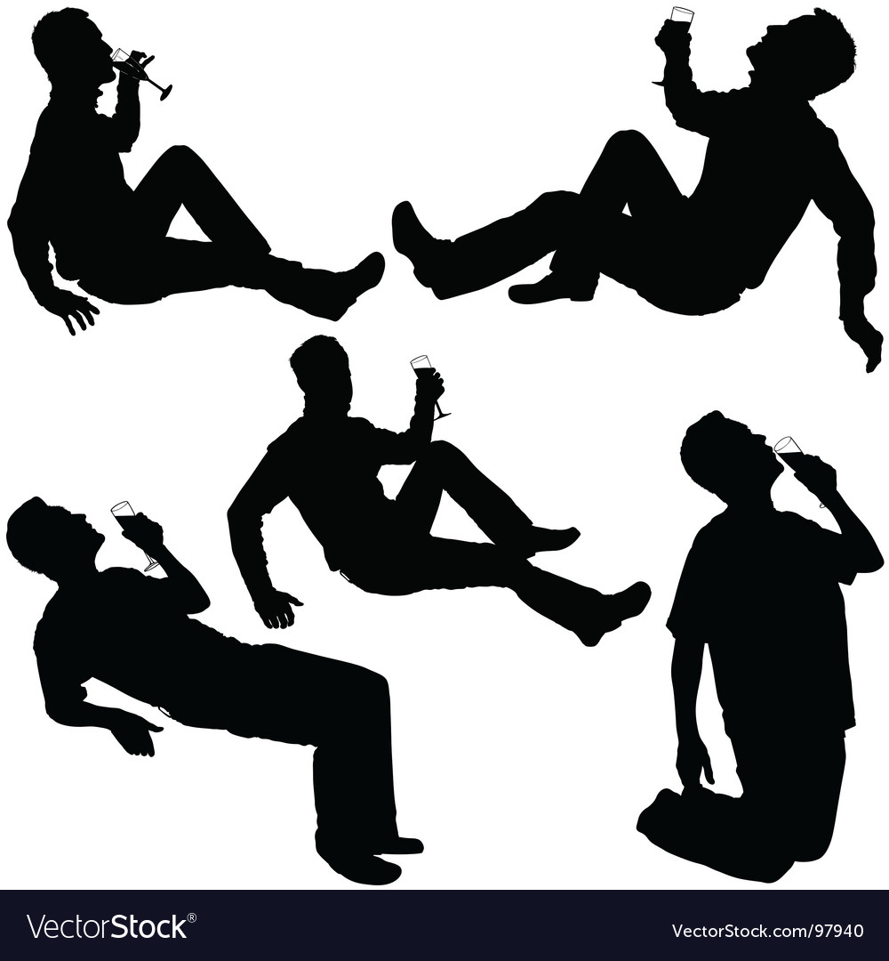 Drinking man Royalty Free Vector Image - VectorStock