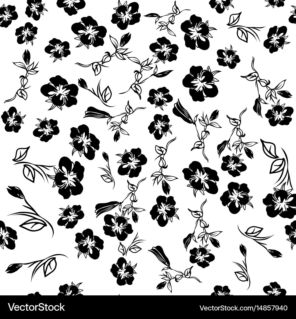 Floral seamless texture with flowers Royalty Free Vector