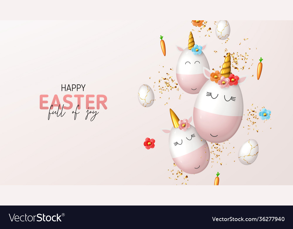Happy easter holiday banner Royalty Free Vector Image