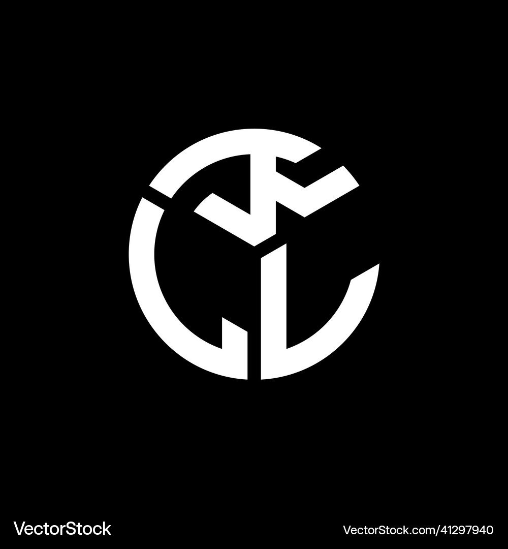 Kll letter logo design on black background Vector Image