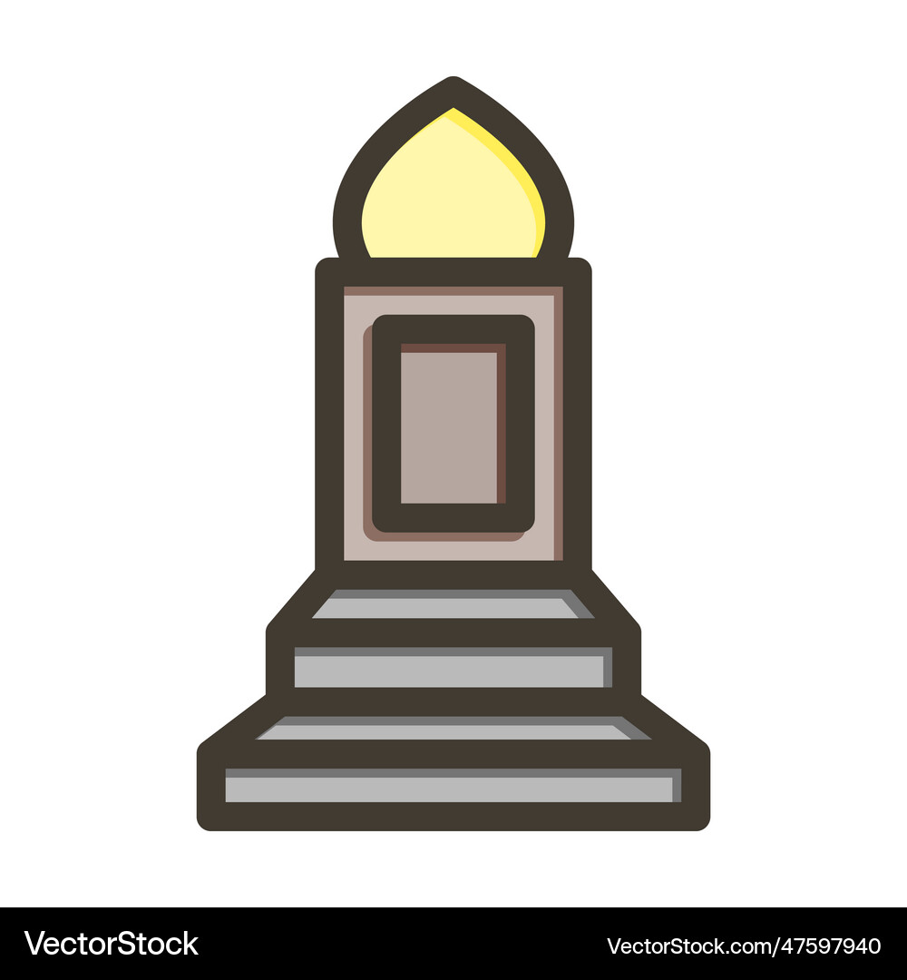 Mimbar thick line filled colors for personal Vector Image