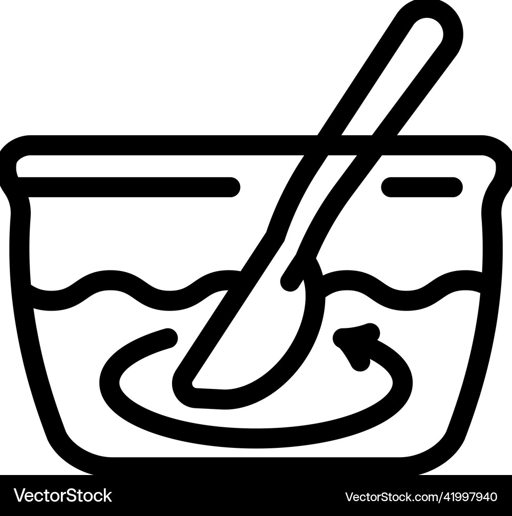 Mixing ingredient of dumpling line icon Royalty Free Vector