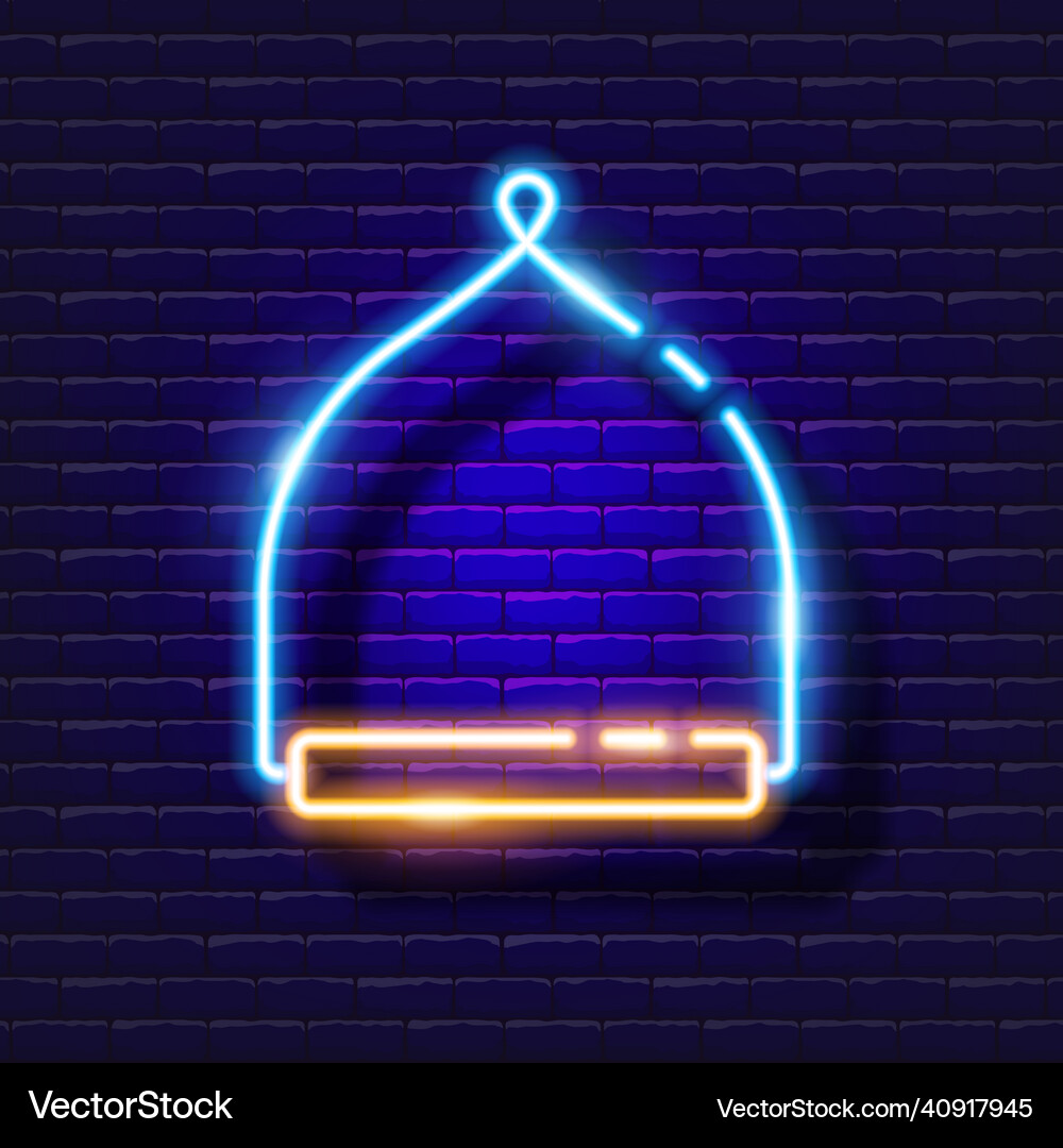 Bird toy neon icon for design Royalty Free Vector Image