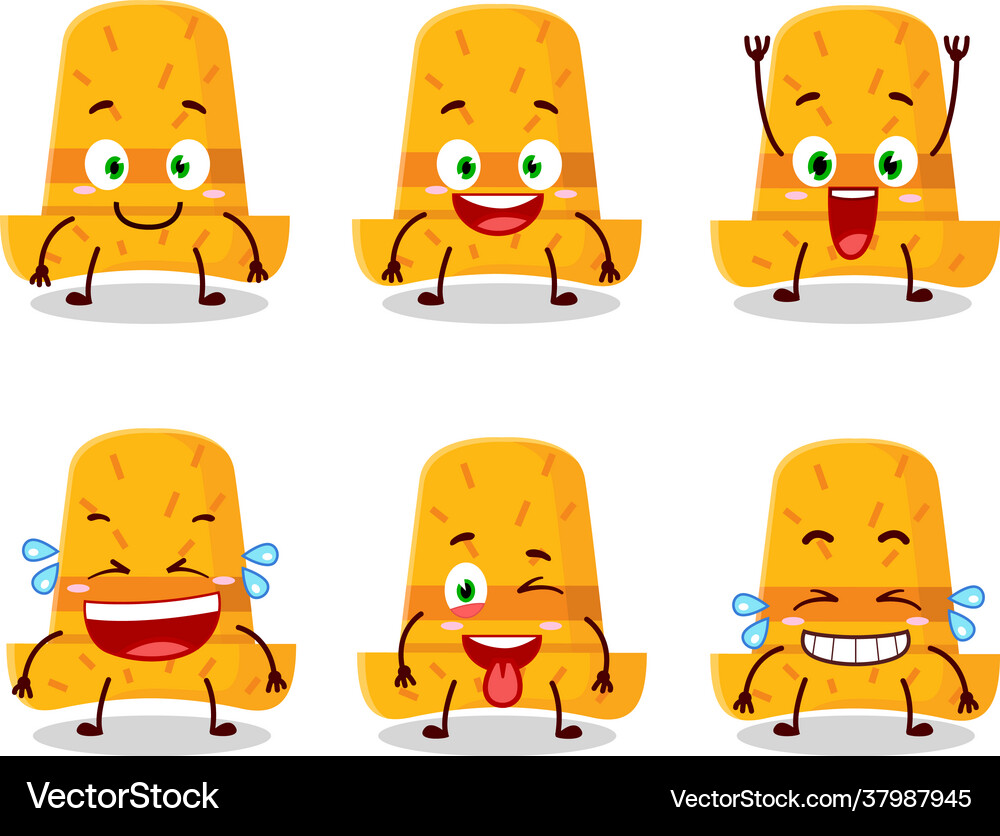 Cartoon character straw hat with smile Royalty Free Vector